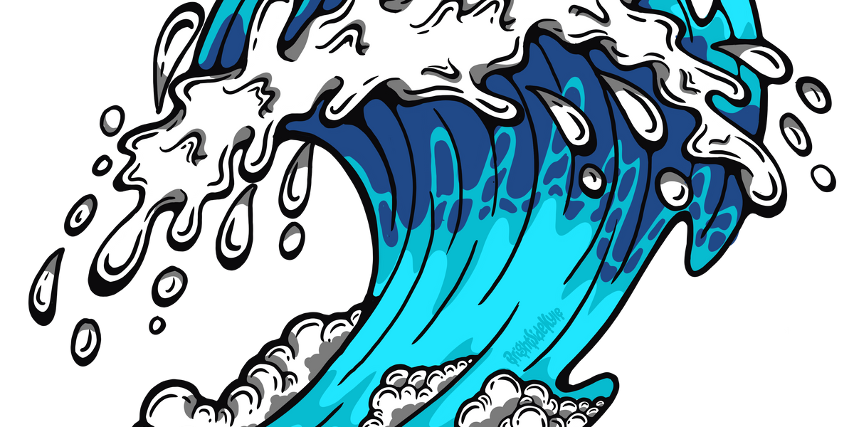 Wall Art Decal - Killer Wave — Brightside Art